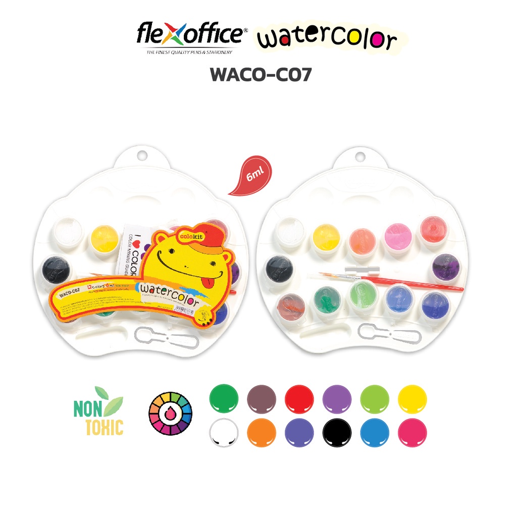 COLOKIT Watercolor Waco-C07 - 12 Colors - 6ml/Bottle - Art Supplies ...