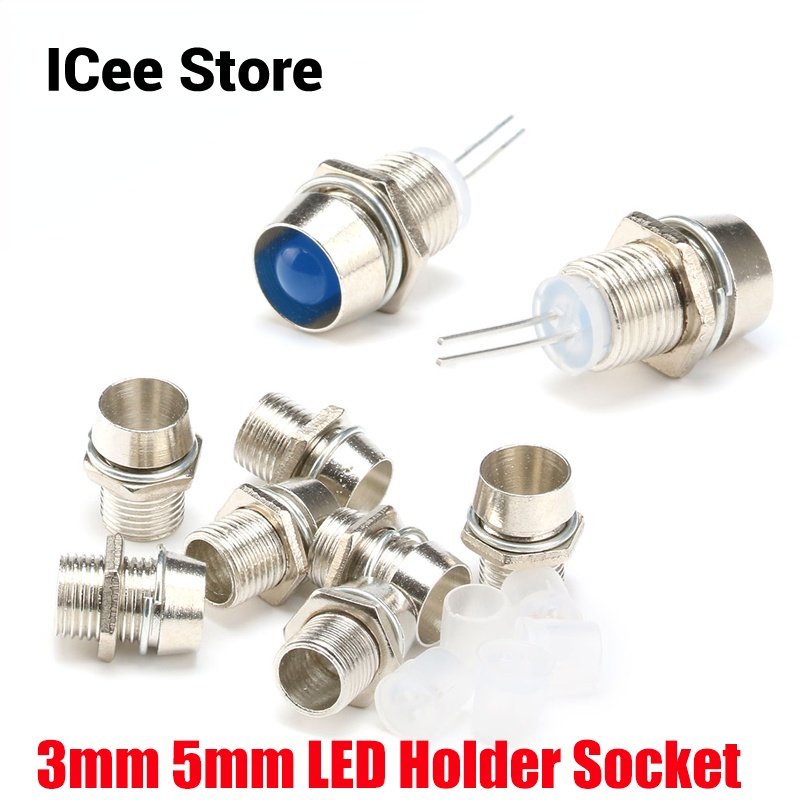 5-10Pcs Copper Metal 3MM 5MM Light Emitting Diode LED Holder Mount ...
