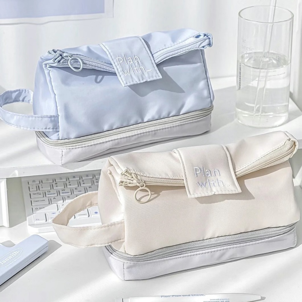 Double Layer Pencil Case Large Capacity Stationery Pencil Case Good ...