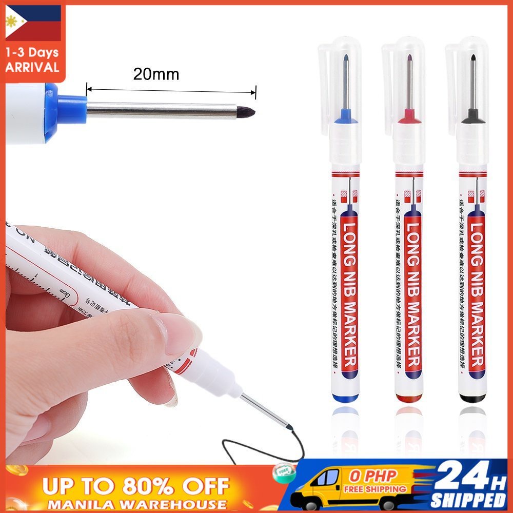 Long Head Marker Pen Woodworking Deep Hole Decoration Quick Drying ...