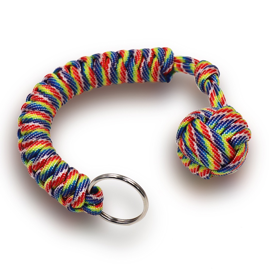 YOUGLE Rp1 20cm Paracord Parachute Cord Rope Monkey Fist Knot Keychain ...