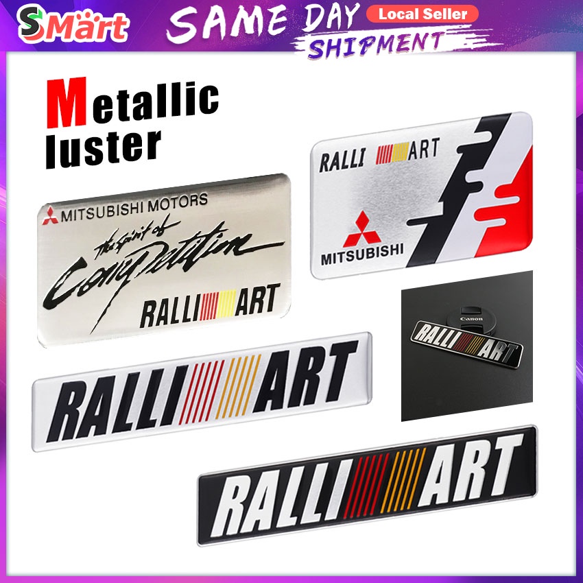 【In Stock】3D Metal RALLI ART Ralliart Logo Car Stickers Decal Front ...