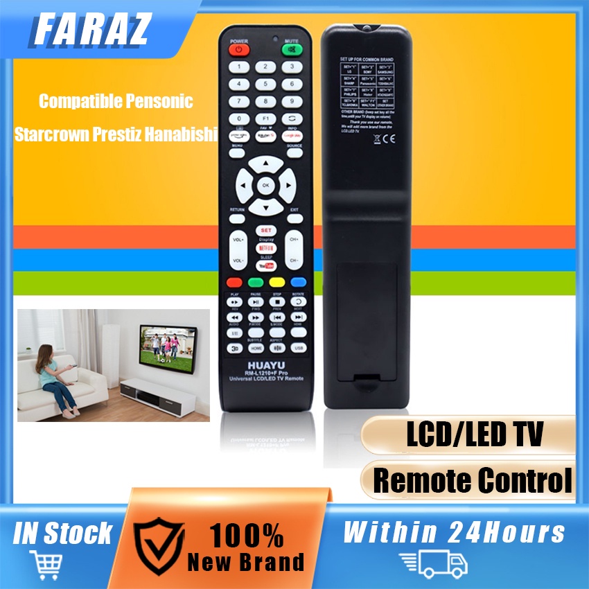 Huayu Universal Remote LCD/LED Compatible Pensonic Starcrown Prestiz ...