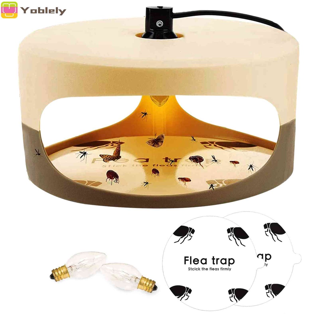 Dome Flea Trap Flea Killer Trap Pad Bed Bug Trap Light Bulb Safe for ...