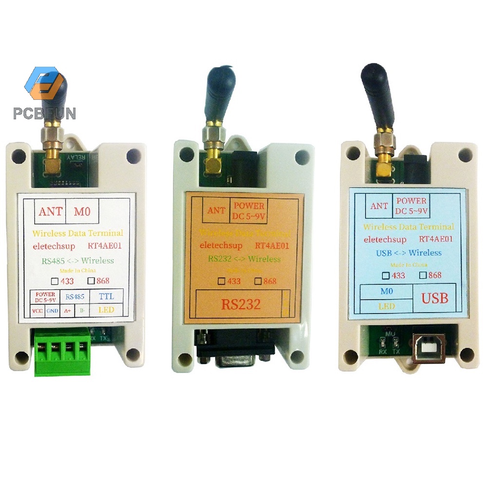 Pcbfun Rs485 Rs232 Usb Wireless Transceiver 433m 868m Transmitter ...