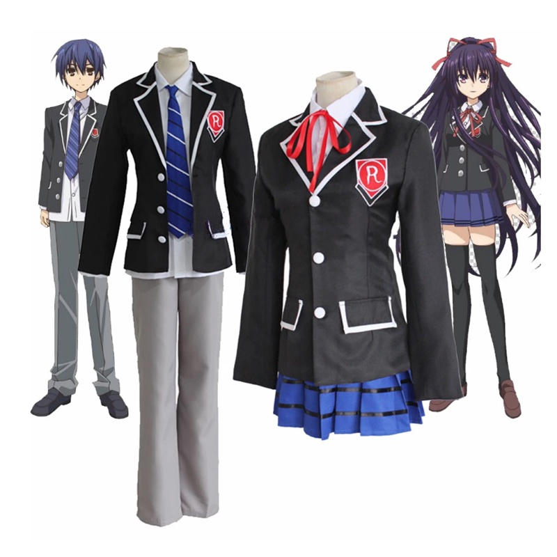 DATE A LIVE Itsuka Shido Yatogami Tohka Tokisaki Kurumi Cosplay Costume ...