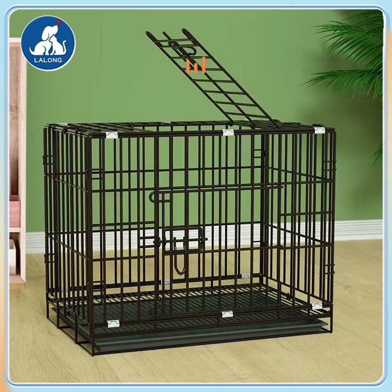 Heavy Duty Folding Dog Cat Cage portable pet cage easy to carry ...