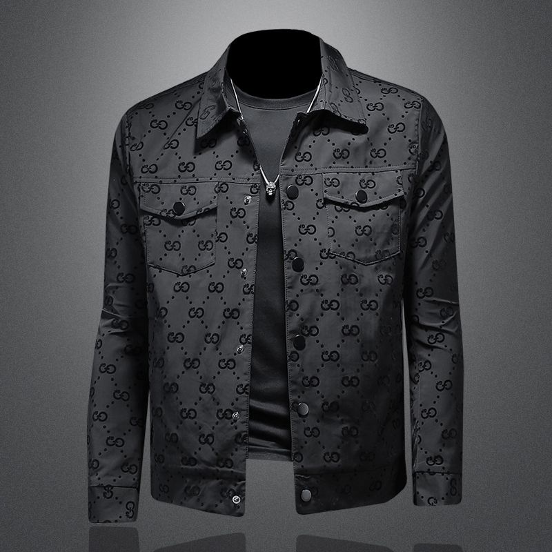 European Station 2025 Spring Autumn New Style Men's Flocking Jacket ...