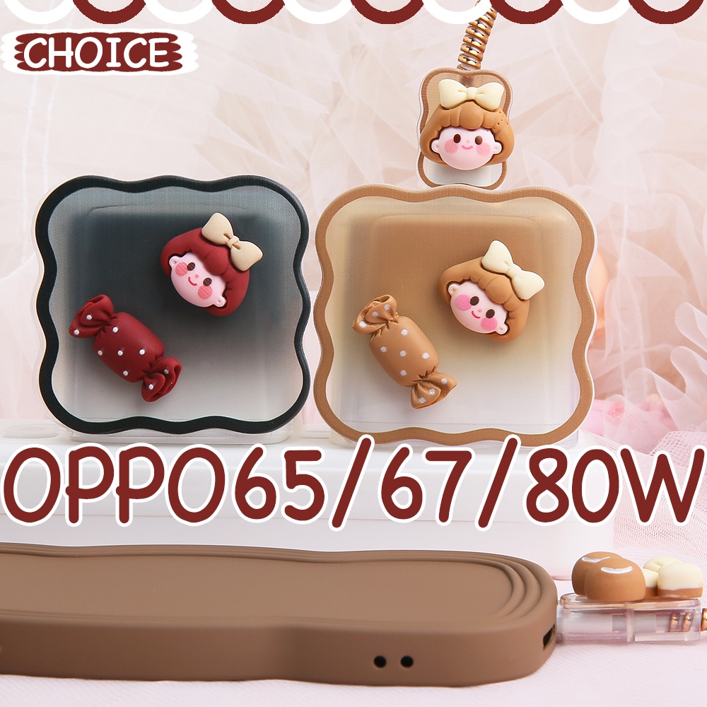 Charger Case OPPO 80W Cute Cartoon Candy Girl Charger Protector Cover ...