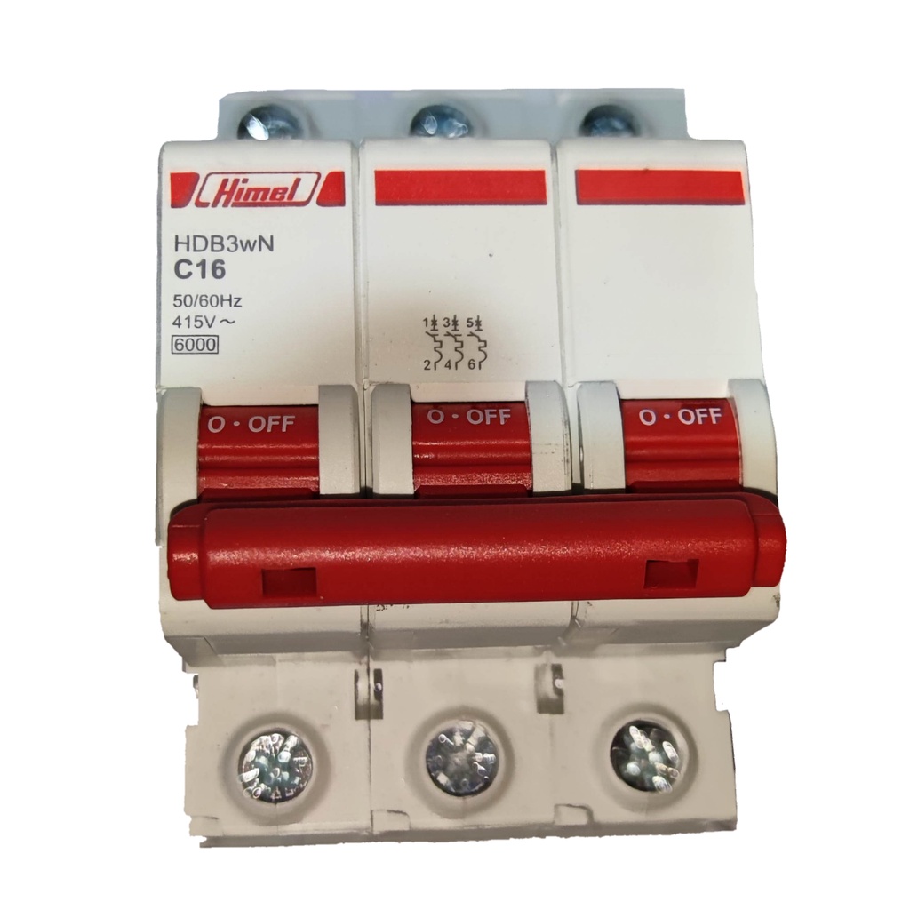 Himel 16A 3 Pole Miniature Circuit Breaker 6 KAIC, 16A 3Pole Miniature ...