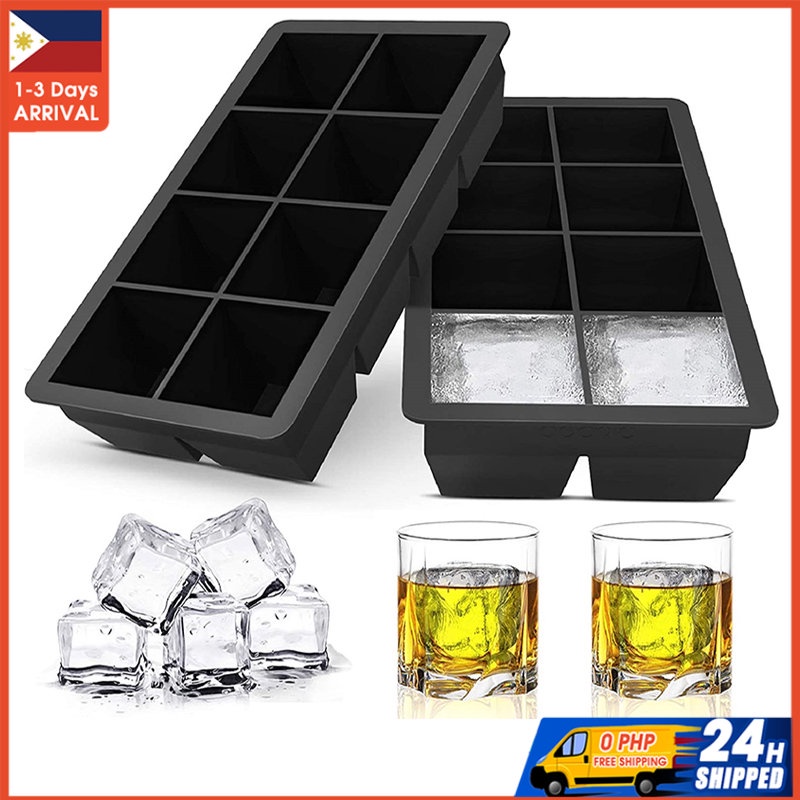 Ice Cube Mold Big Square Ice Cube Tray Mold Ice Cube Maker Bar Pub Wine ...