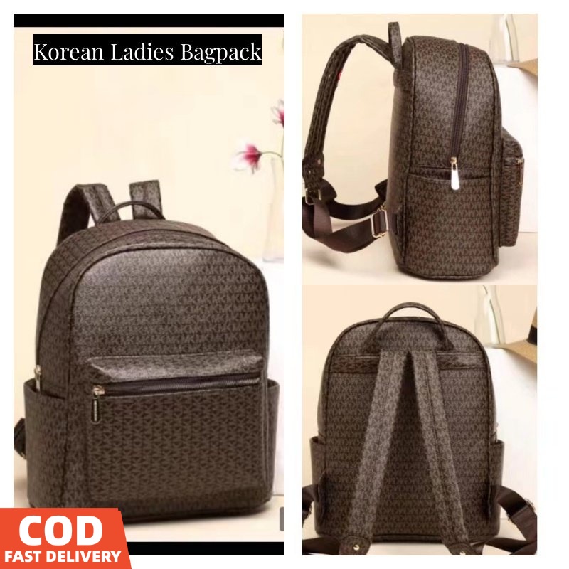 Korean Backpack Large Cappacity backpack Unisex Leather Bagpack Ladies ...