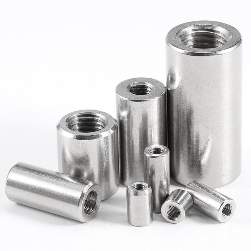 [WDY] Extended Cylindrical Nut 304 Stainless Steel Round Joint Nut ...