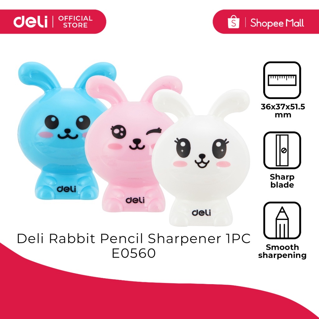 Deli E0560 Rabbit Pencil Sharpener 1PC | Shopee Philippines