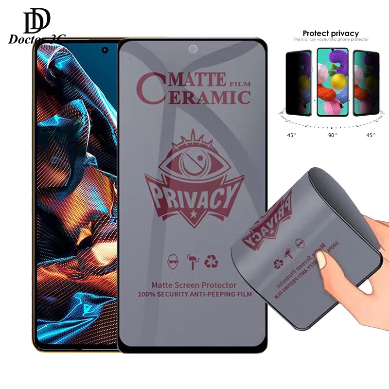 Ceramic Glass Anti Spy Privacy Full Screen Film For Xiaomi Poco C65 C55 ...