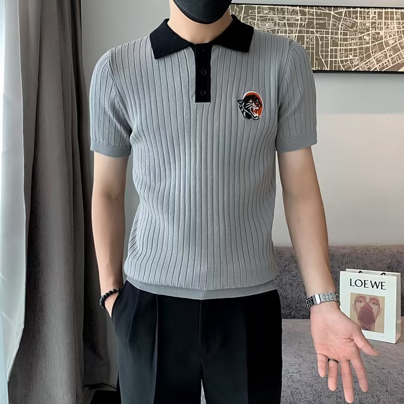 Men Summer Style Simple Casual Short Sleeve Polo Shirt | Shopee Philippines