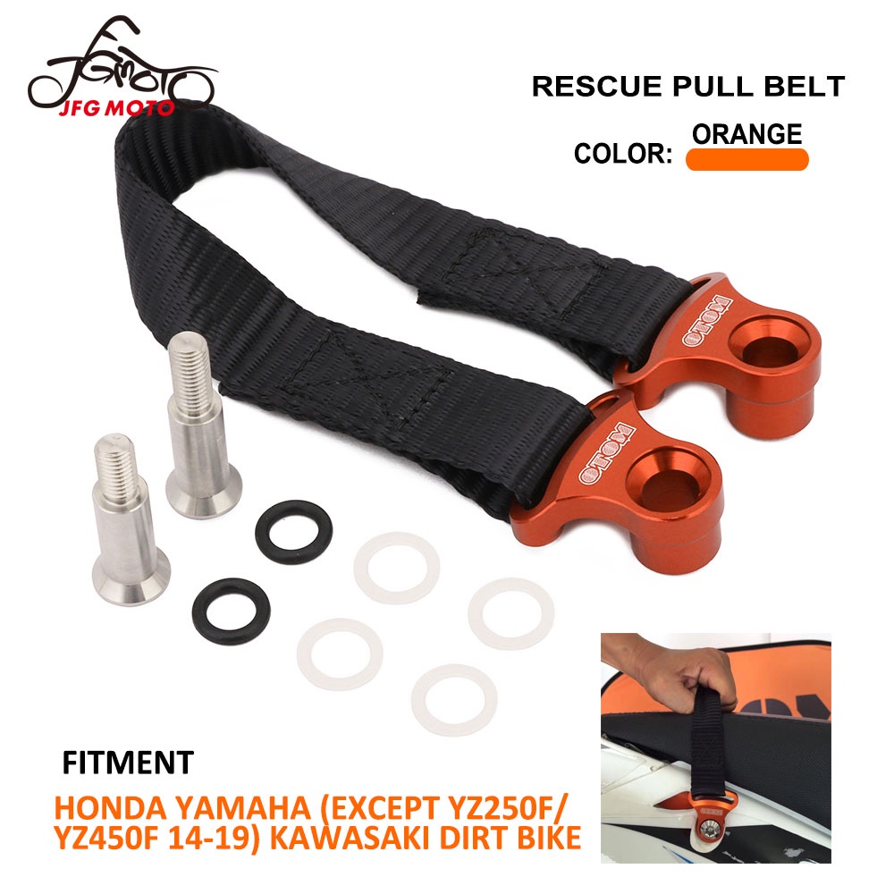 JFG MOTO Front Rear Rescue Traction Strap Pull Sling Belt Universal For ...