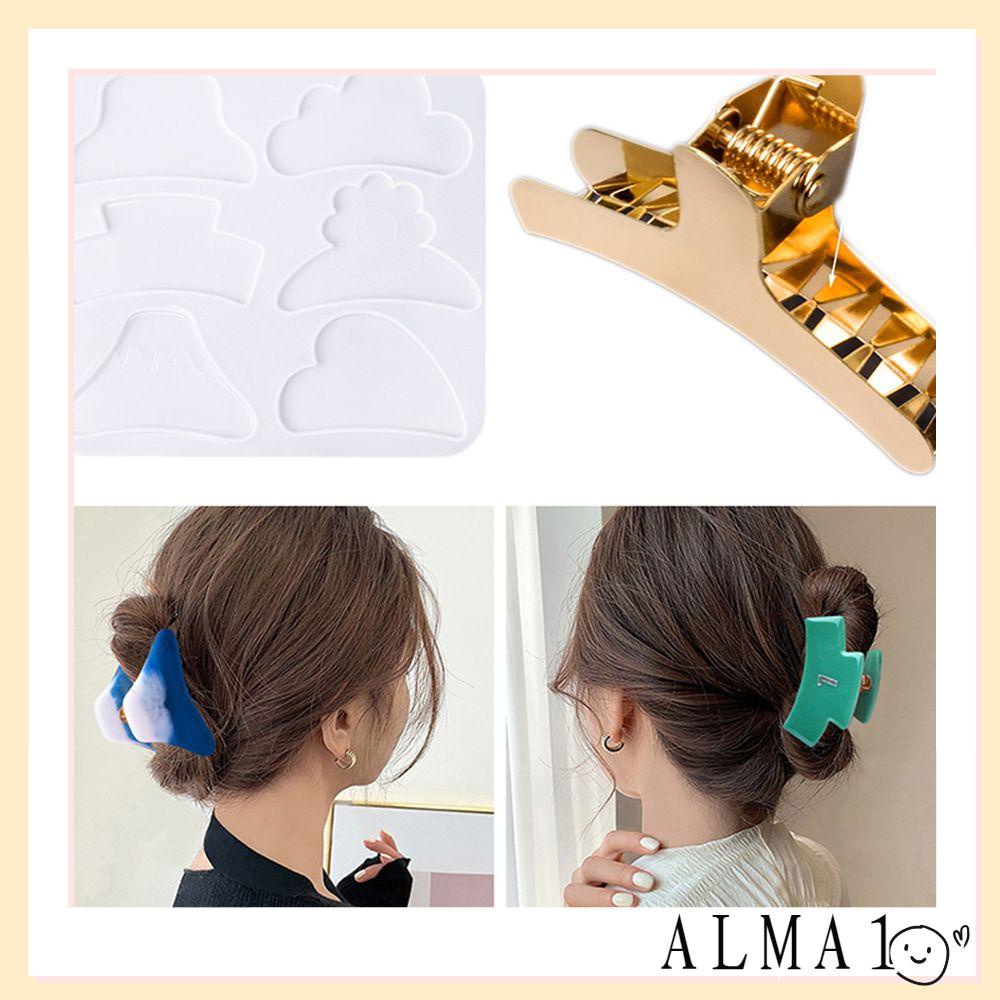 ALMA DIY Silicone Mold Jewelry Claw Clip Mould Hairpin Grasping Clip UV ...