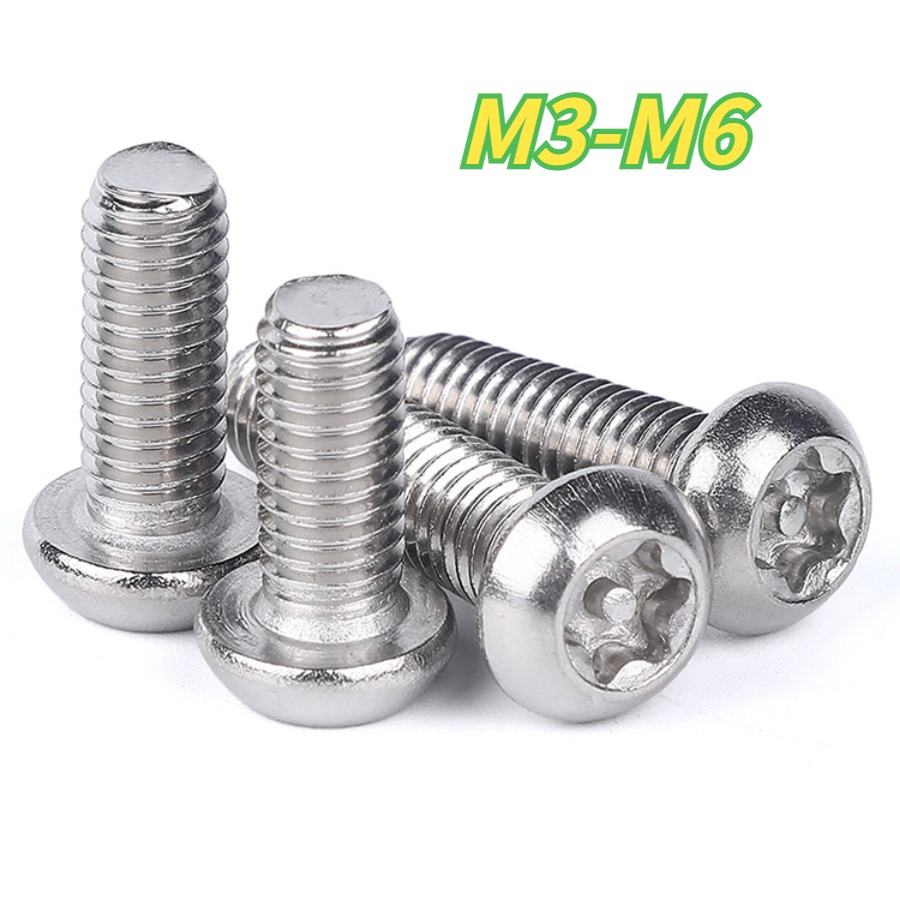 [XJK] Sus304 Torx Anti-theft Screw Stainless Steel Round Head Screw with Column Bolt M2-M10 ...