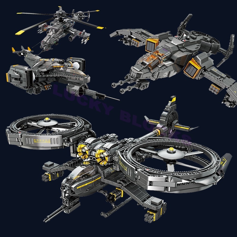 Lego Avatar Helicopter Fighter Dream Spaceship Battleship Building ...