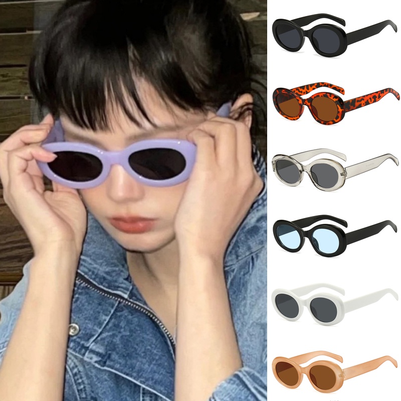 Fashion Vintage Sunglasses Woman Brand Designer Oval Sun Glasses Female ...