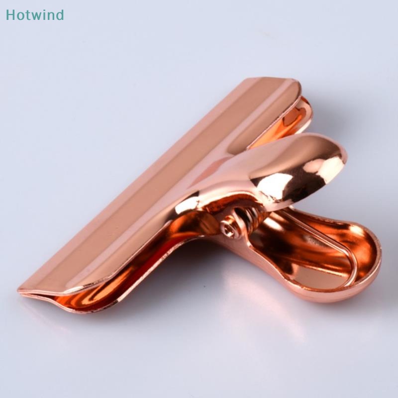 HW Binder Clamp Luxurious Rose Gold Metal Clip Paper Bill File Bag ...