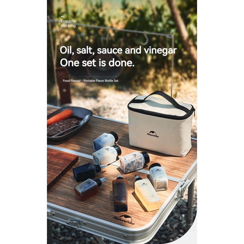 Naturehike Portable Seasoning Bottle Set Outdoor Camping Picnic BBQ ...