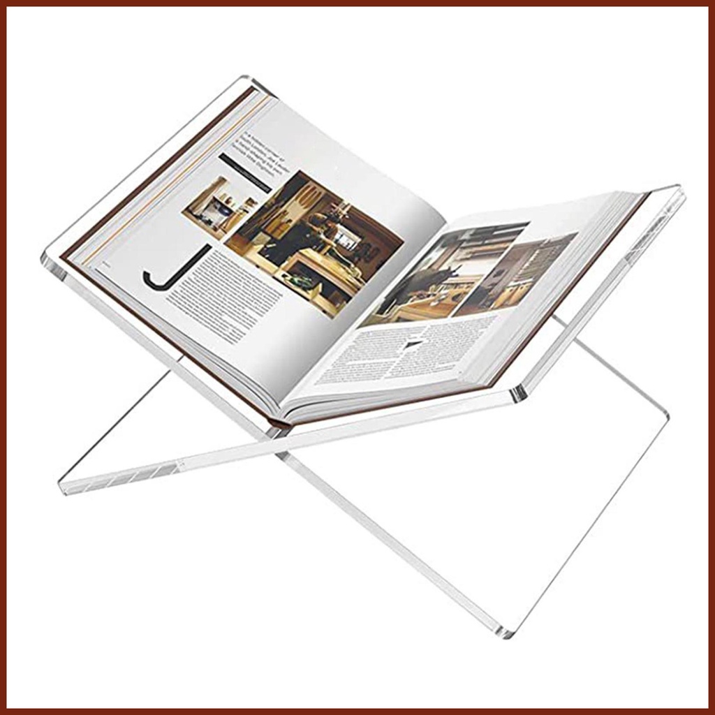 Acrylic Book Stand Functional X Shaped Book Stand with Rounded Corners ...