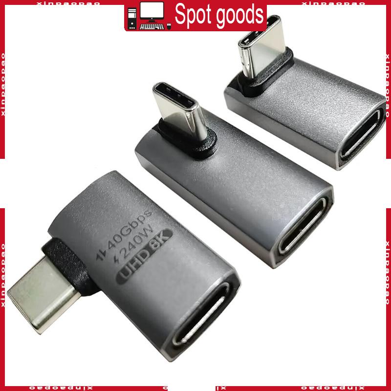 XI Usb-C 90Degree Adapter 40Gbps Right Angle Type-C Adapter Male ...