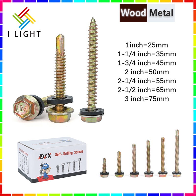 （Fast&COD）Tex Screw Metal/Wood 1-3 Inch Text Screw Good Quality Tek ...