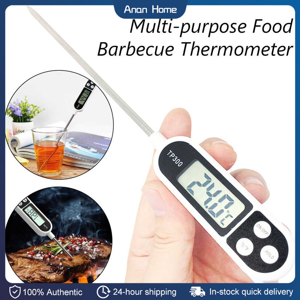 TP300 Food Liquid Digital Thermometer Meat Cooking BBQ Milk Probe For ...