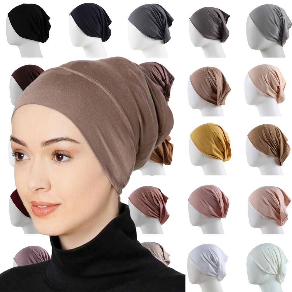 Inner Hijab Caps Underscarf/ Jersey Cotton Stretch Turban Soft Modal ...