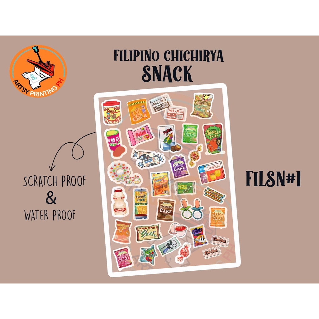 ARTSY - PINOY CHICHIRYA STICKER PACK | Shopee Philippines
