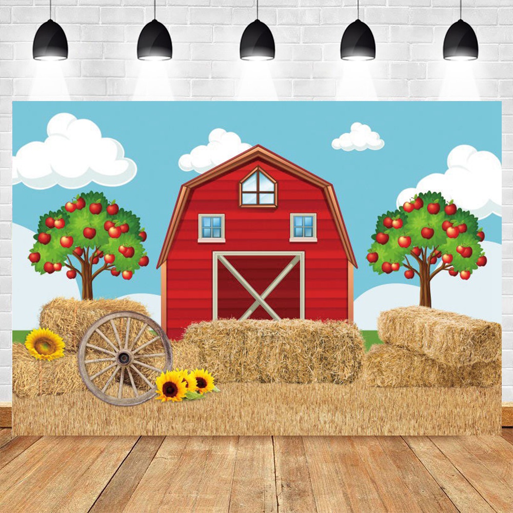 Fall Farm Barn Hay Photography Backdrops Newborn Baby Shower Birthday ...