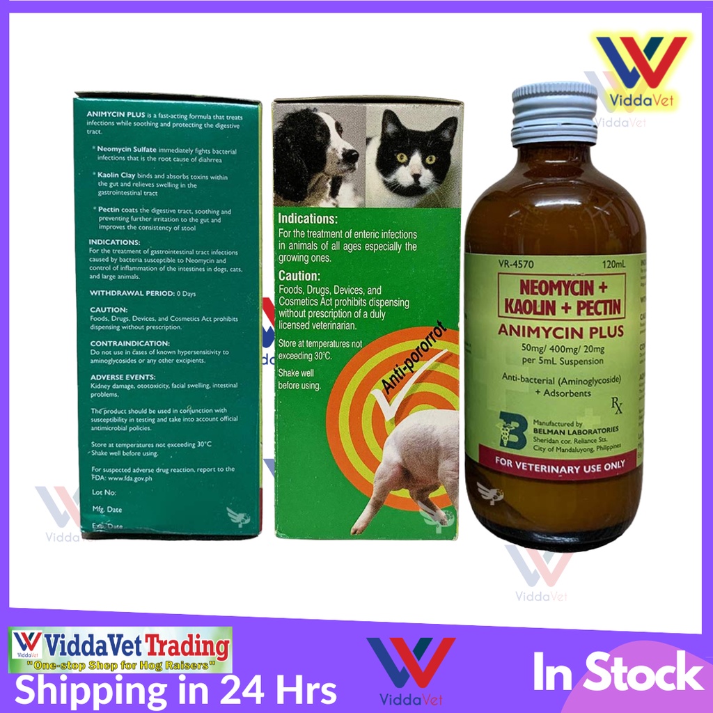 Animycin plus anti-diarrhea 60ml/120ml/ 240ml for animals pets from ...
