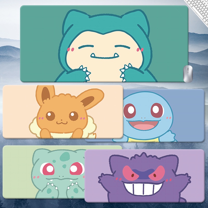 Pokemon Mouse Pad Snorlax Custom Eevee Computer Pad Psyduck Keyboard ...