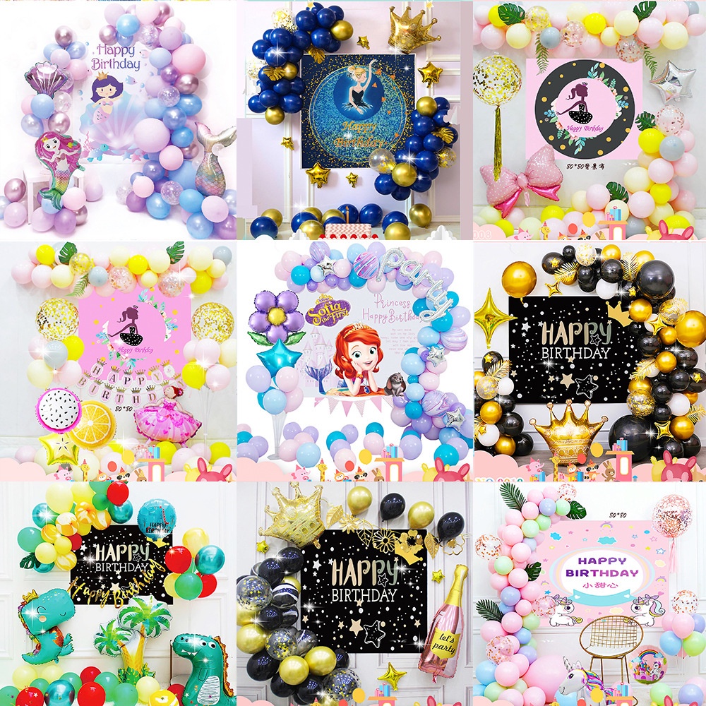 Balloon Children Balloon Baby Balloon Party DIY Background Wall Can ...