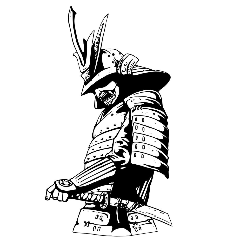 JAPANESE Samurai Sticker Kabuto Helmet Decal Vinyl Car Bike | Shopee ...