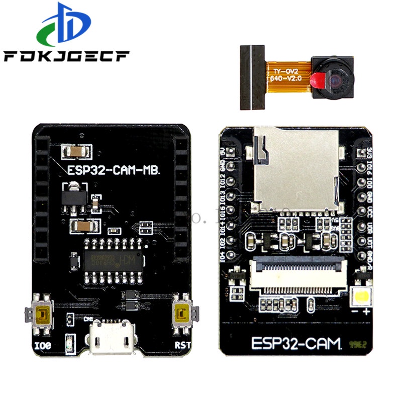 ESP32-CAM-MB WIFI ESP32 CAM Bluetooth Development Board with OV2640 Camera MICRO USB to Serial ...