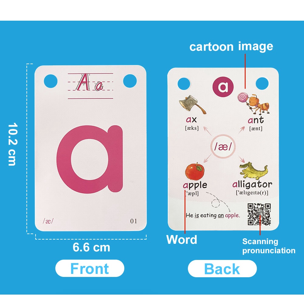 English Phonics Spelling Desktop Calendar Flip Card For Kids Learning ...