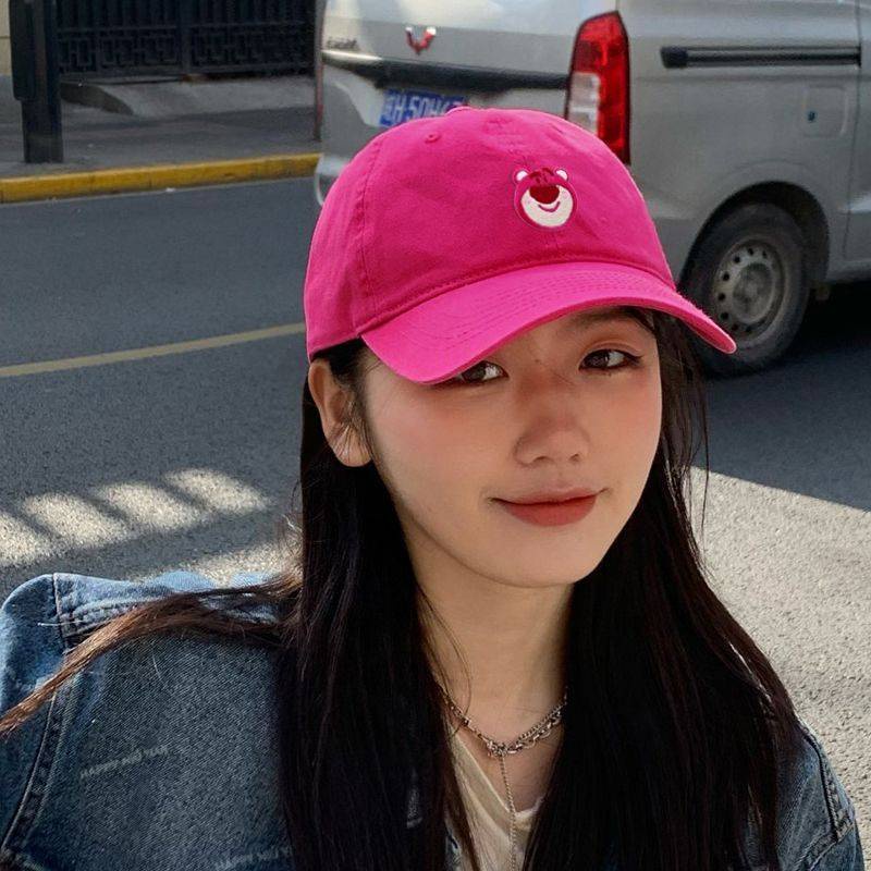 GT2 Lotso strawberry bear cute cap Spring woman outdoor sunshade ...