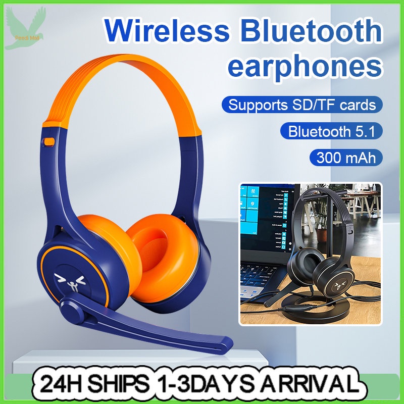 Wireless Bluetooth Headset With Mic Radio Noise Cancellation Ajustable ...