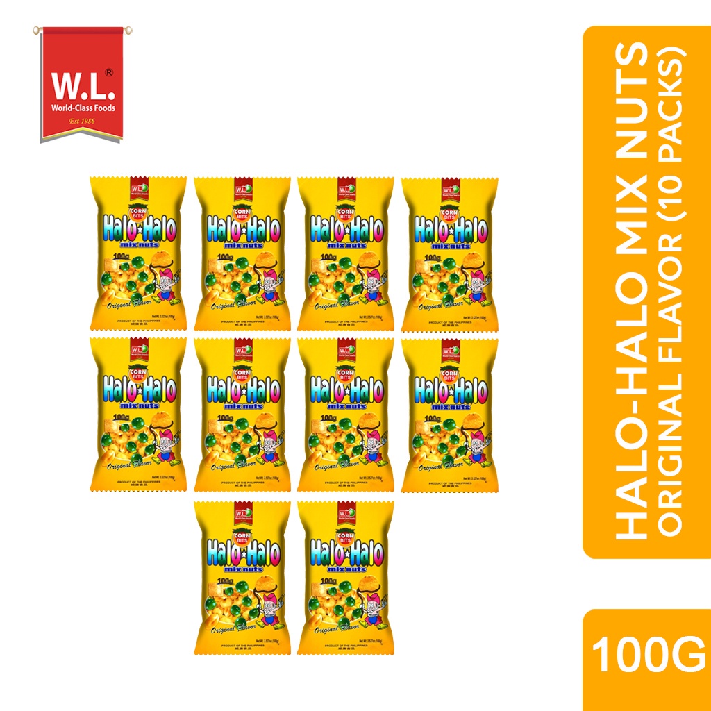 WL FOODS Corn Bits Halo Halo Original 100g x 10's | Shopee Philippines