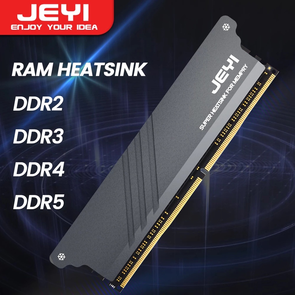 Jeyi Aluminum Memory Ram Heatsink With Thermal Pads Ram Cooler Ddr Radiation Dissipate For Pc 