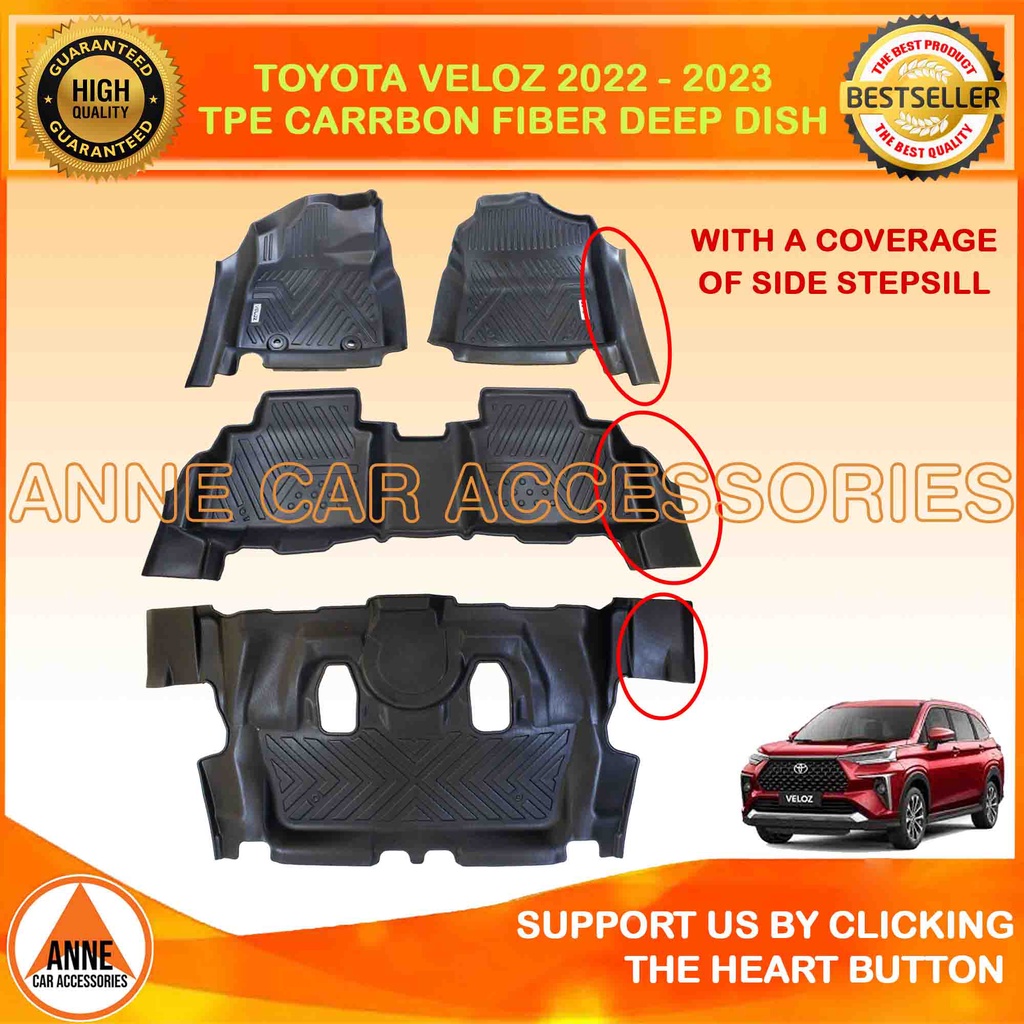 TPE Deep Dish Matting Toyota Veloz 2022 - Onwards OEM Floor Car Matting ...