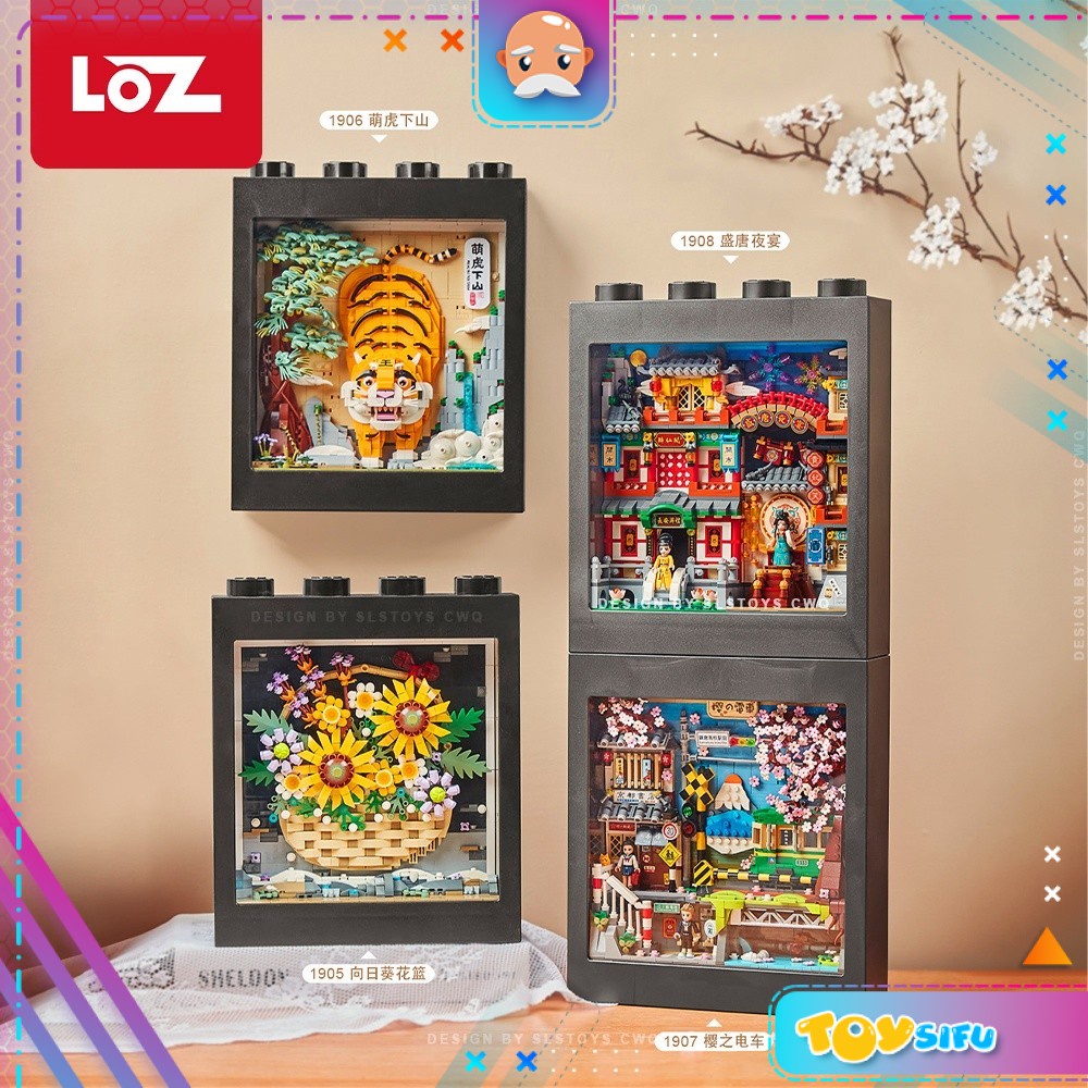 LOZ IDEAS Mini Block 1905 / 1906 / 1907 / 1908 Painting Frame Flower ...