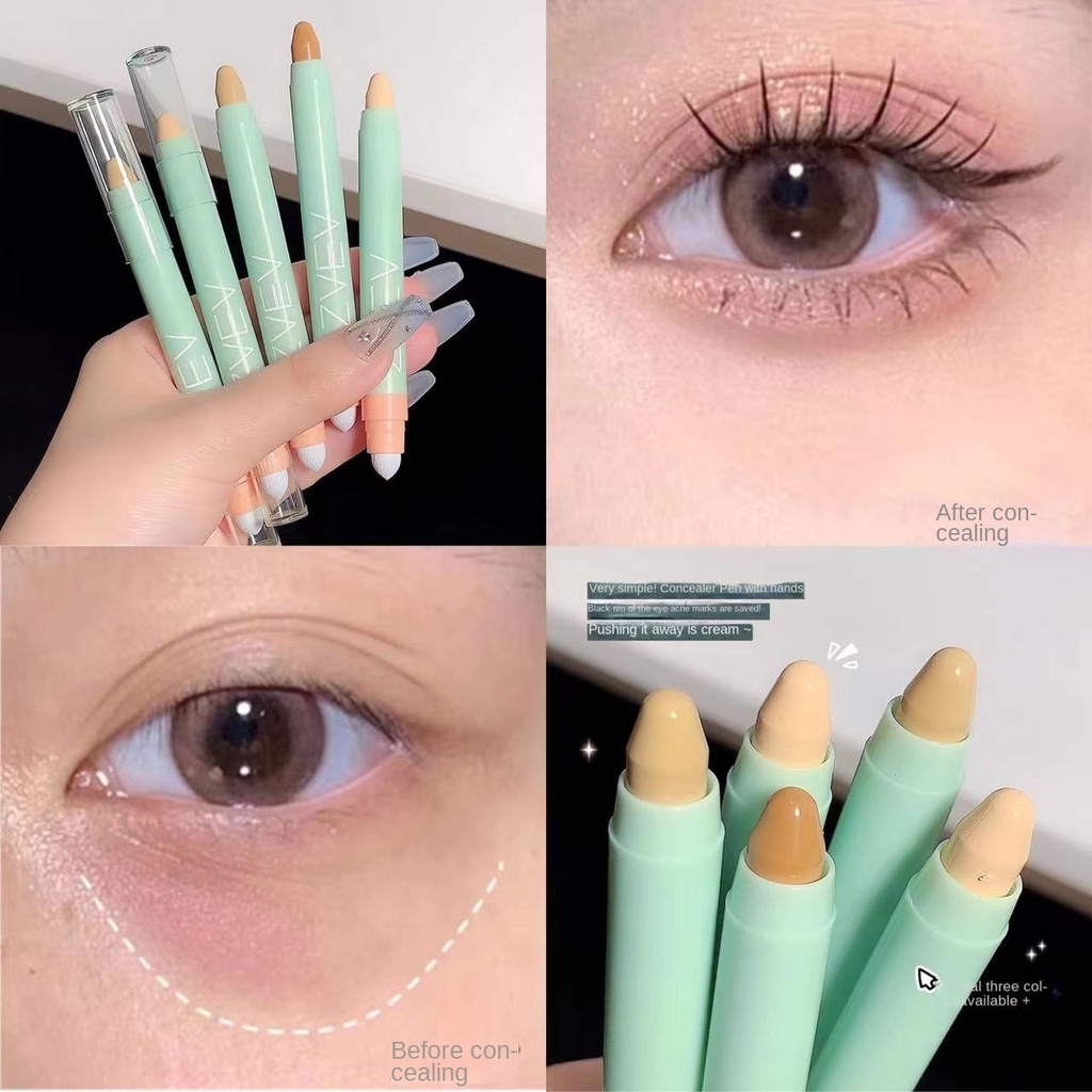 3D double-ended eye concealer highlighter contour stick natural three ...
