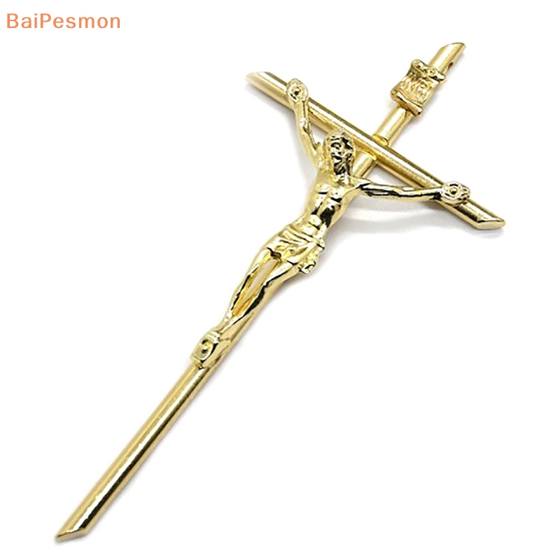 [BaiPesmon] Gold Crucifix Wall Decor Handheld Metal Cross Blessing ...