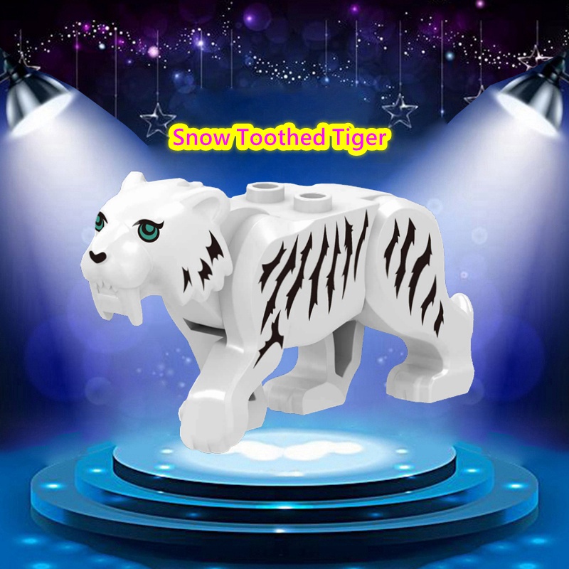 Cartoon Anime Animal Snow Jagged Tiger Building Blocks Toys For ...