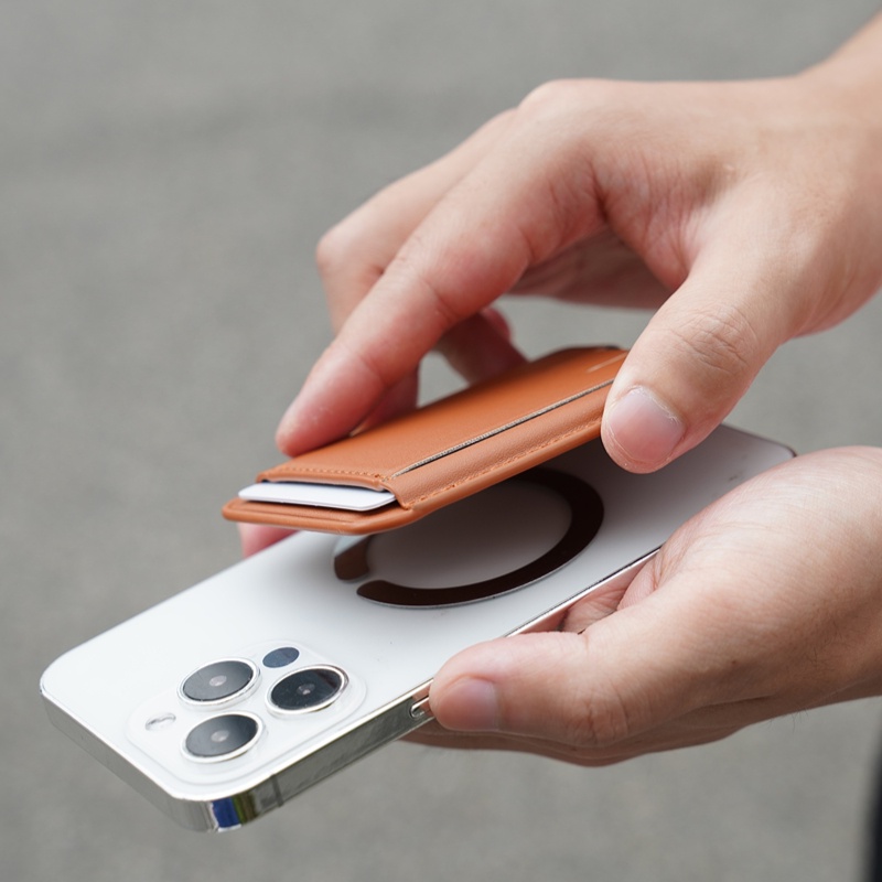 Mobile Phone Credit Card Holder Magnetic Cardholder Adhesive Back ...